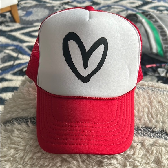 House of Shan | Accessories | House Of Shan Heart Red And White Trucker ...